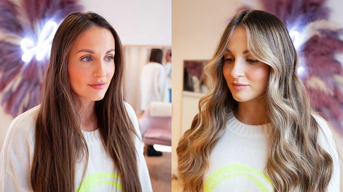 Subtle Soft Face Frame & Highlights on Brunette Hair | SimplyHair