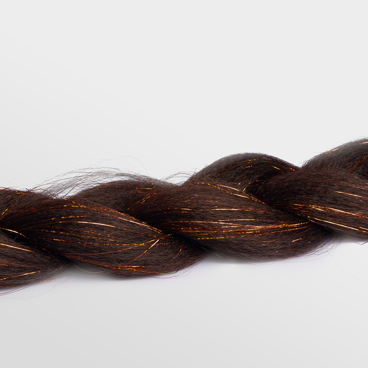Dark Brown & Tinsel Synthetic Jumbo Braid – SimplyHair